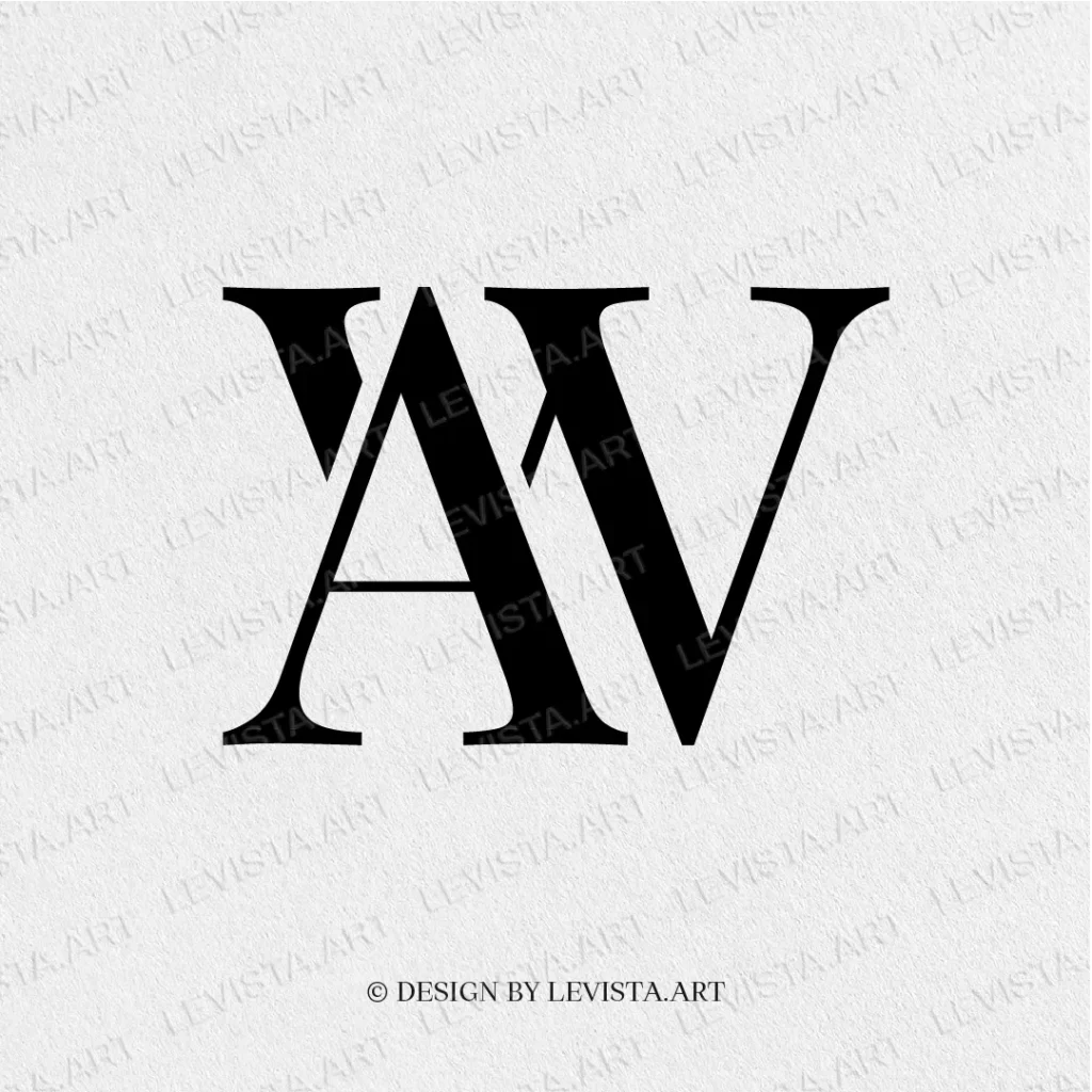 Minimalist AW Monogram Logo | Instant Download
