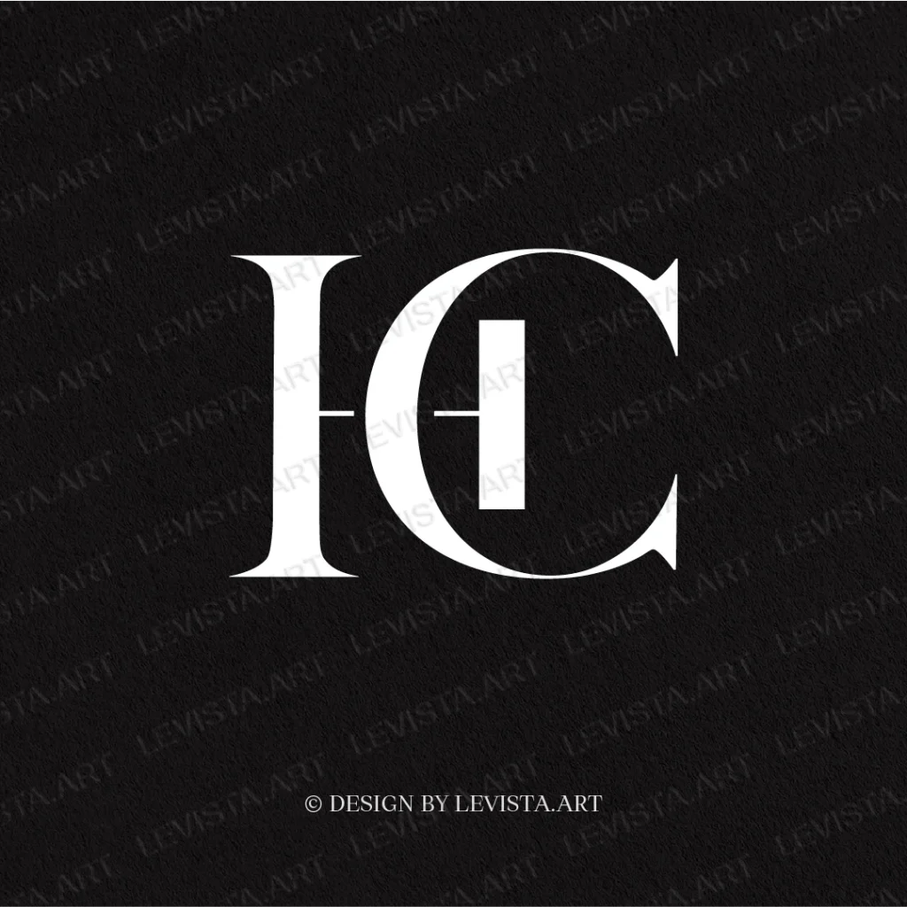Modern HC Monogram & Letter Logo | Instant Download