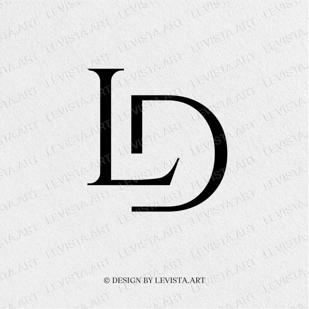 Minimalist LD Monogram & Letter Logo | Instant Download