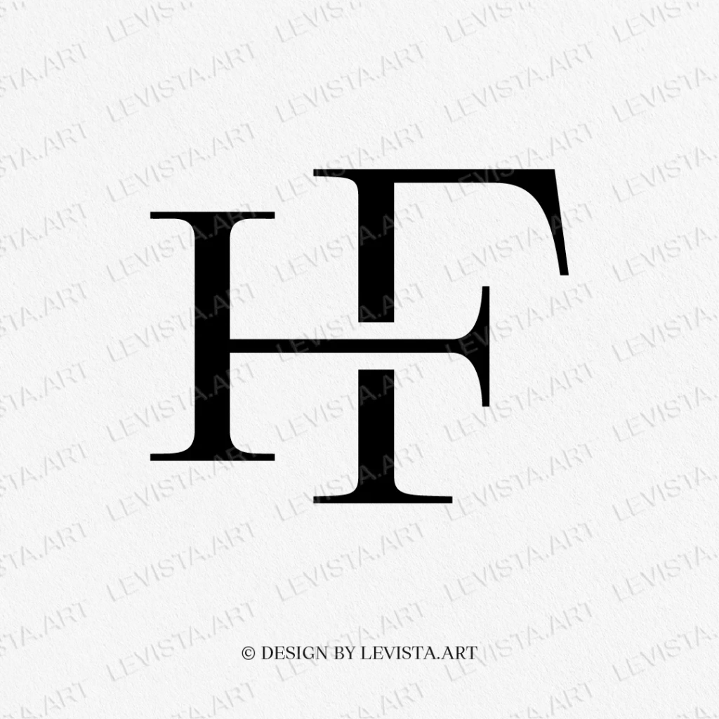 Modern HF Monogram & Letter Logo | Instant Download