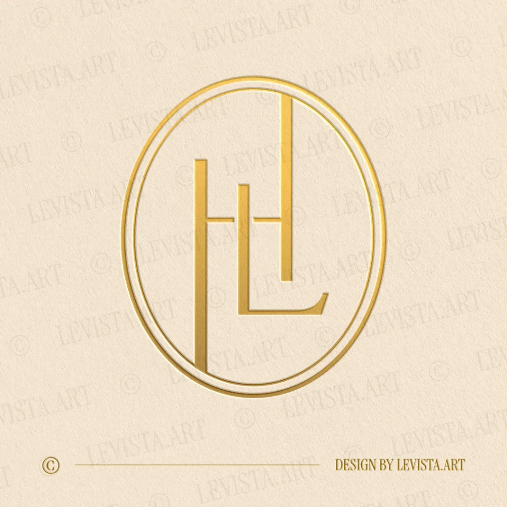 Minimalist LH Monogram & HL Letter Logo | Instant Download