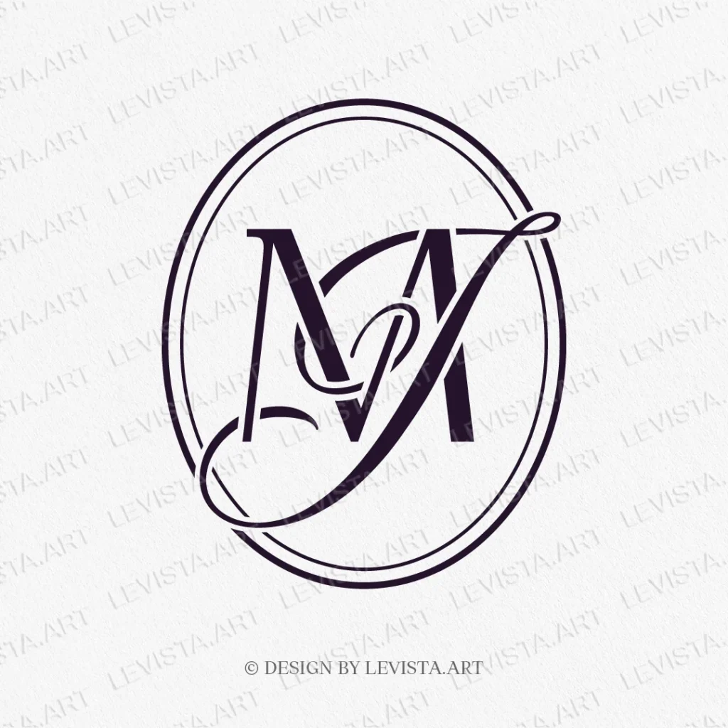 Elegant MJ Wedding Monogram & JM Logo | Instant Download