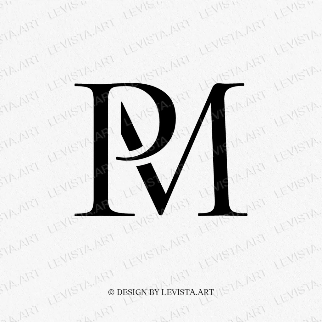 Minimalist PM Monogram & Letter Logo | Instant Download