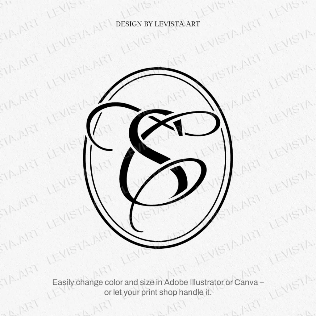 Elegant SC Letter Logo & CS Initials Logo | Instant Download