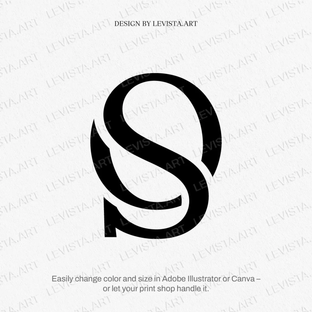 Minimalist OS Letter Logo & SO Monogram | Instant Download