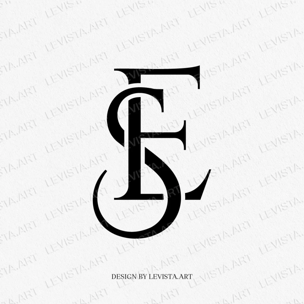 Minimalist ES Monogram & SE Letter Logo | Instant Download