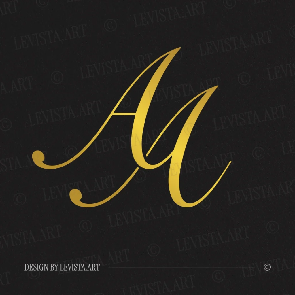 AA Monogram | Elegant Initials Logo | Instant Download