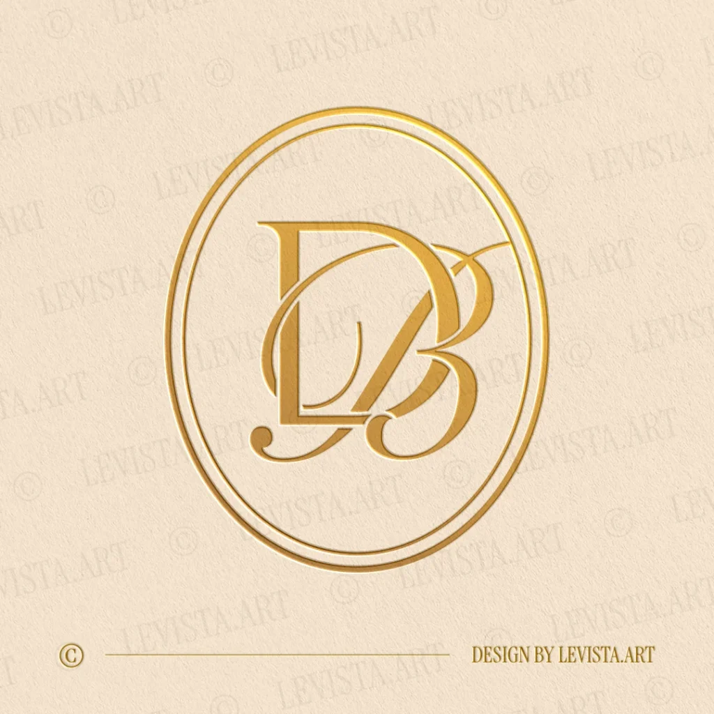 Elegant DB Monogram, BD Initials logo | Instant Download